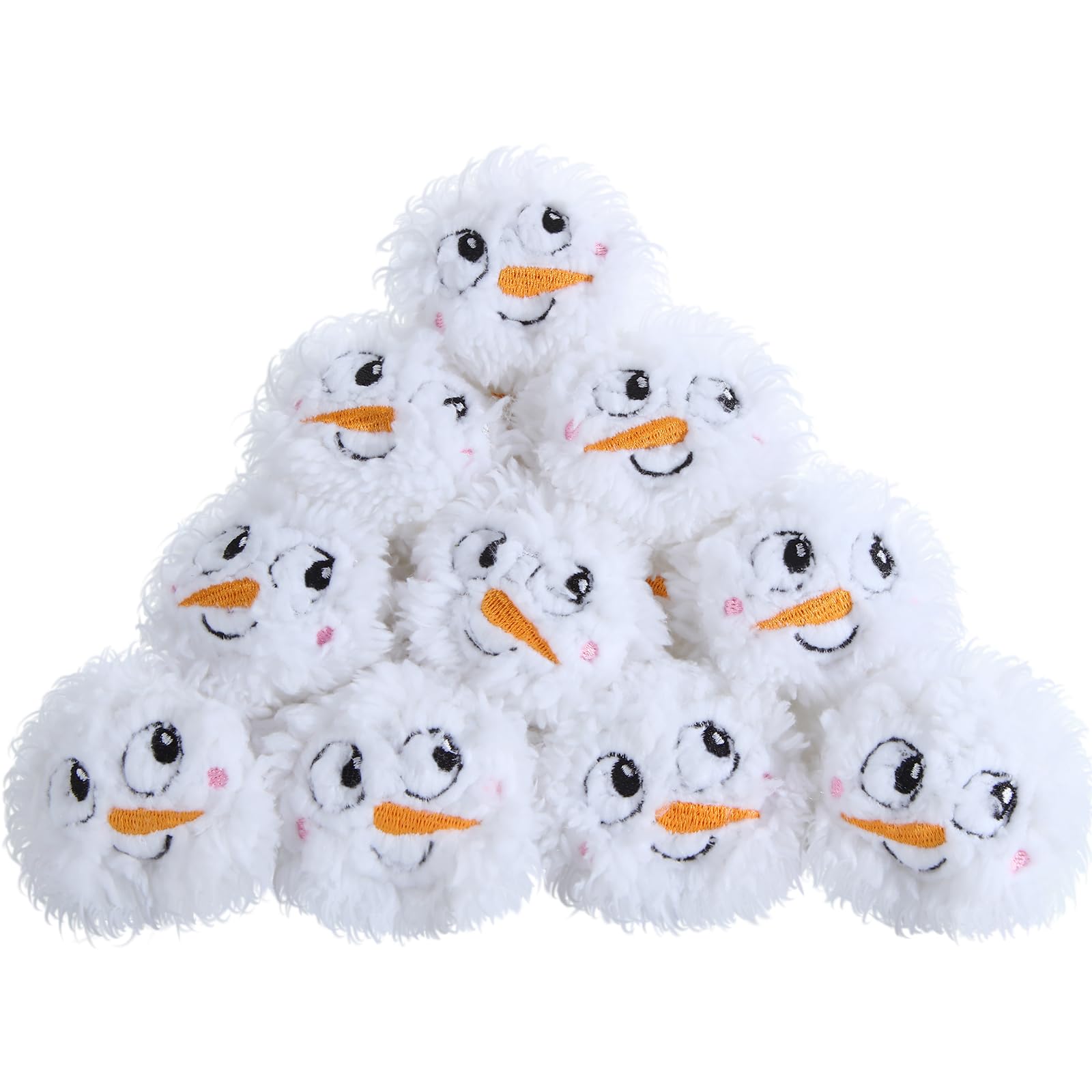 Skylety 20 Pcs Plush Snowball for Indoor Outdoor Stuffed Snowballs Snowman Toys Snowball Fun Set for Snow Games Decorations(Cute Series)