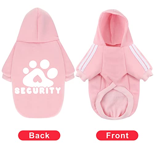 Otunrues Dog Sweater, Classic Dog Clothes Soft Warm Hoodies Sweatshirt Pet Dog Winter Clothes Small Medium Sweaters for Dogs Cats (Pink, L)