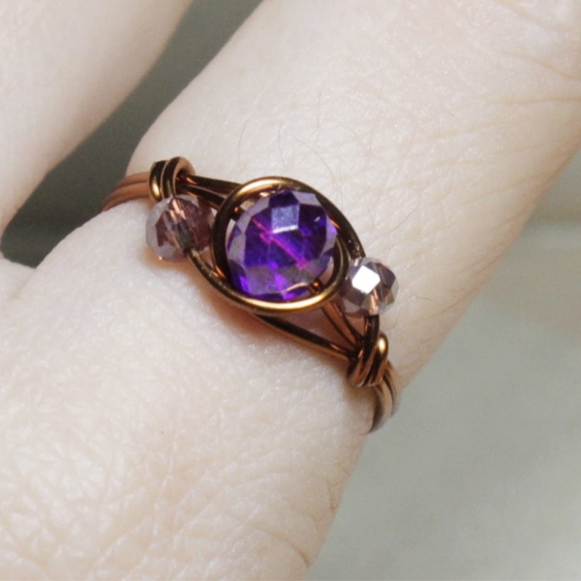 Copper Wire Rings Handmade Bronze Rings Mother's Day Gifts for Mother's Day. (8)