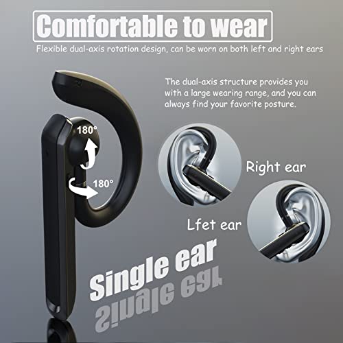 ESSONIO Headphones Bluetooth earpiece Wireless Headphones with mic Cell Phone Noise Canceling earpiece Hands-Free Headsetā¦