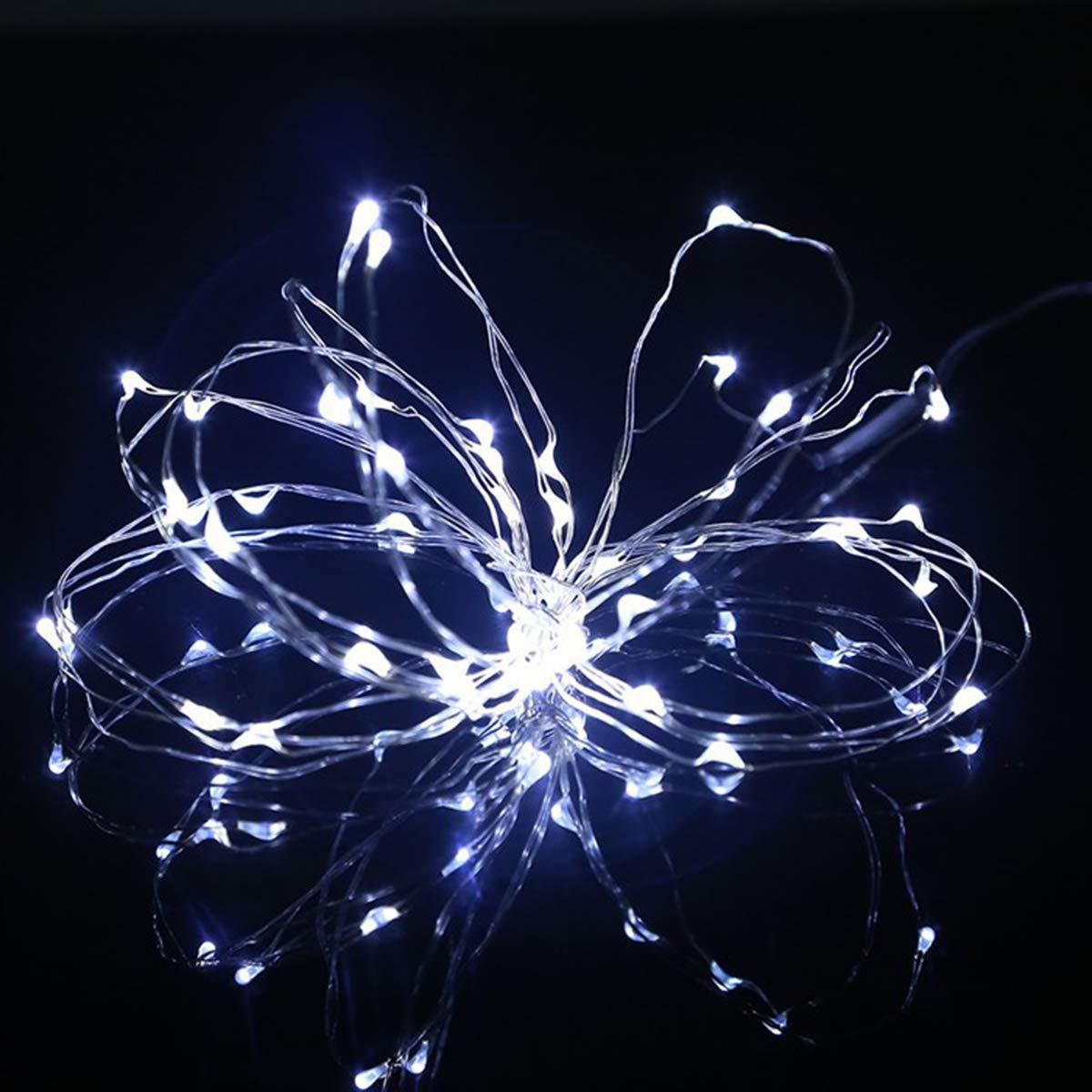Chinety Fairy Lights Battery Operated 16ft 50 LED 4 Pack Christmas String Lights, Waterproof 8 Modes Copper Wire Lights with Remote Timer Twinkle Starry String Lights for Bedroom Christmas Party Decor