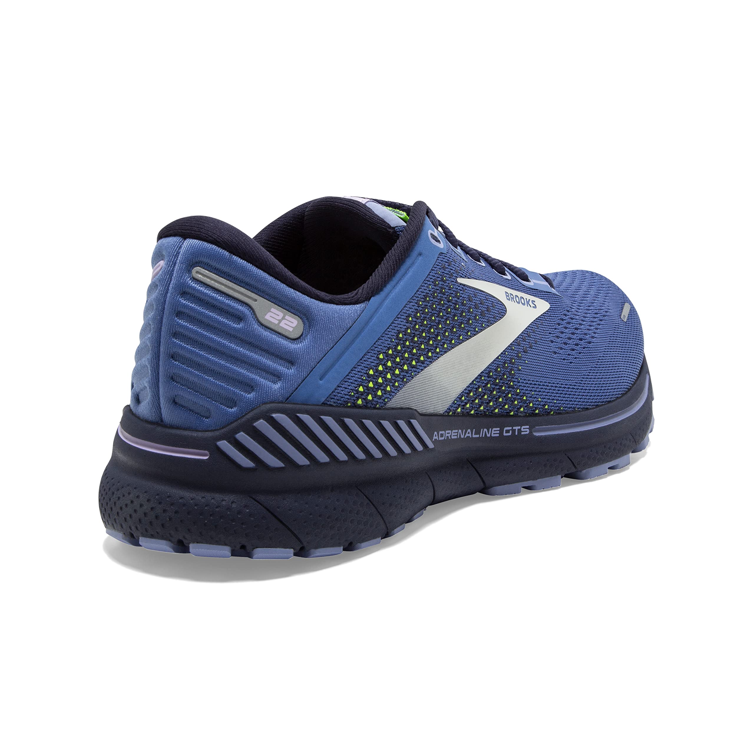 Brooks Women's Adrenaline GTS 22 Supportive Running Shoe - Blue/Purple/Nightlife - 9 Medium