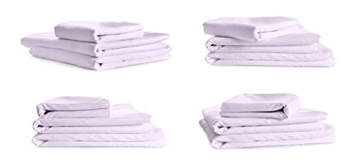 Hotel Collections Sheet Set Hotel Luxury 1800 Bedding Sheets & Pillowcases Extra Soft Cooling Bed Sheets - Deep Pocket up to 17 inch Mattress - Wrinkle, Fade, Stain Resistant 4 Piece (Full, Lavendar)