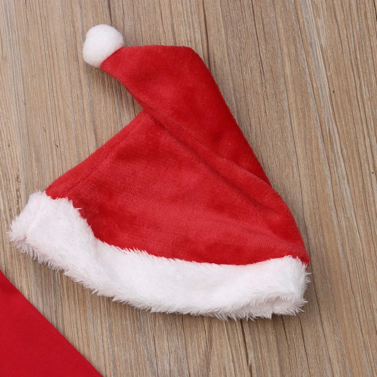 Bowanadacles My First Christmas Newborn Baby Girl Boy Outfit Clothes Long Sleeve Romper Santa Claus Pants 2Pcs Set