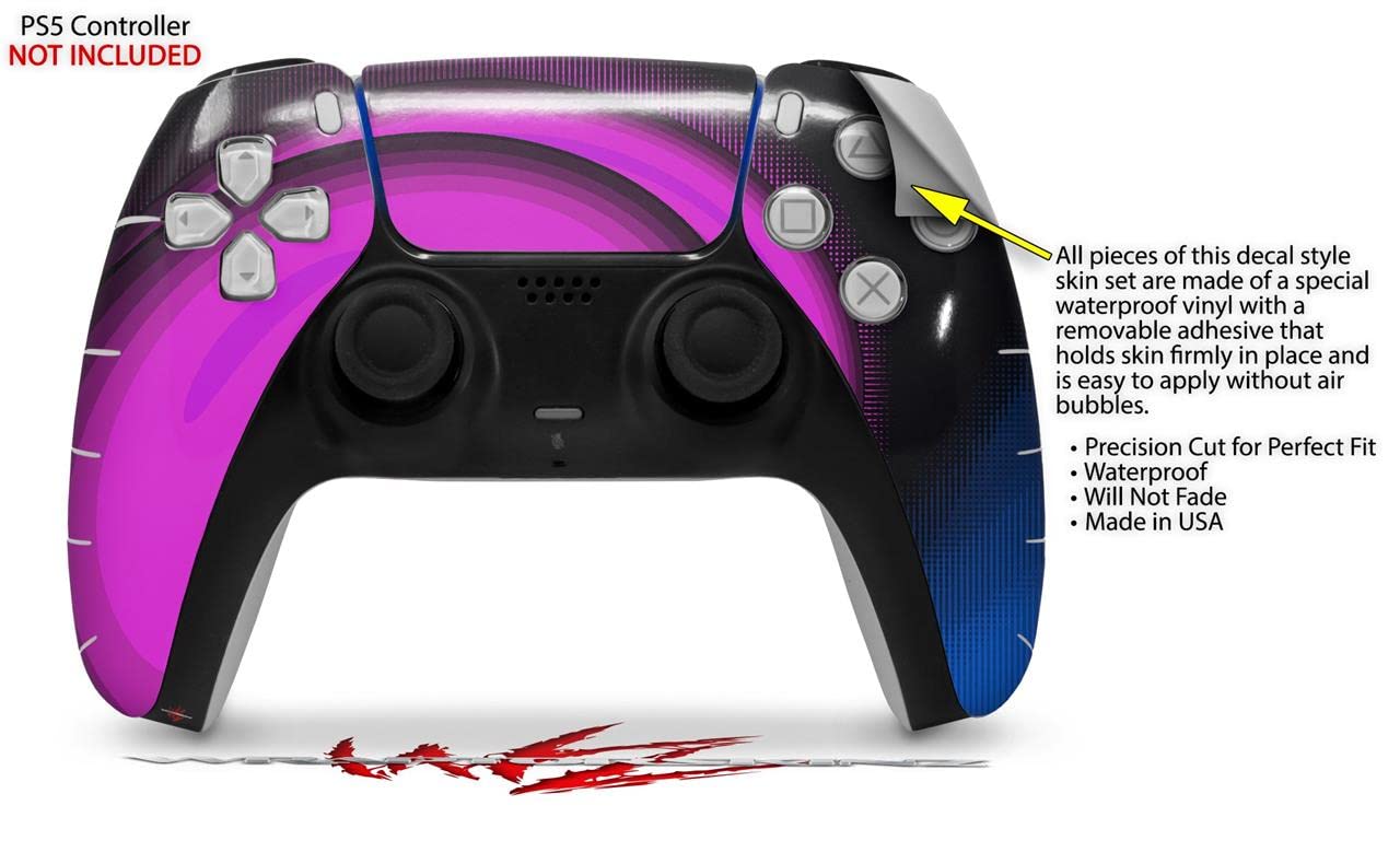 WraptorSkinz Skin Wrap compatible with Sony PS5 DualSense Controller Alecias Swirl 01 Purple (CONTROLLER NOT INCLUDED)