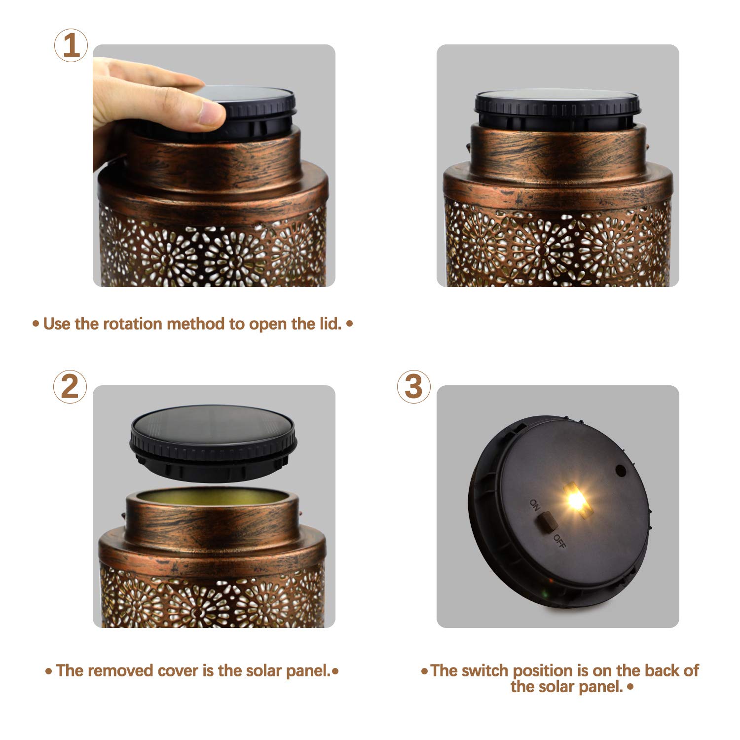 Y YUEGANG Solar Lanterns Outdoor Waterproof, Solar Hanging Lanterns Outdoor for Patio, Solar Lights for Home and Garden Decor Clearance, Solar-Powered Decorative Lanterns, 2 Pack (2021 New Version)