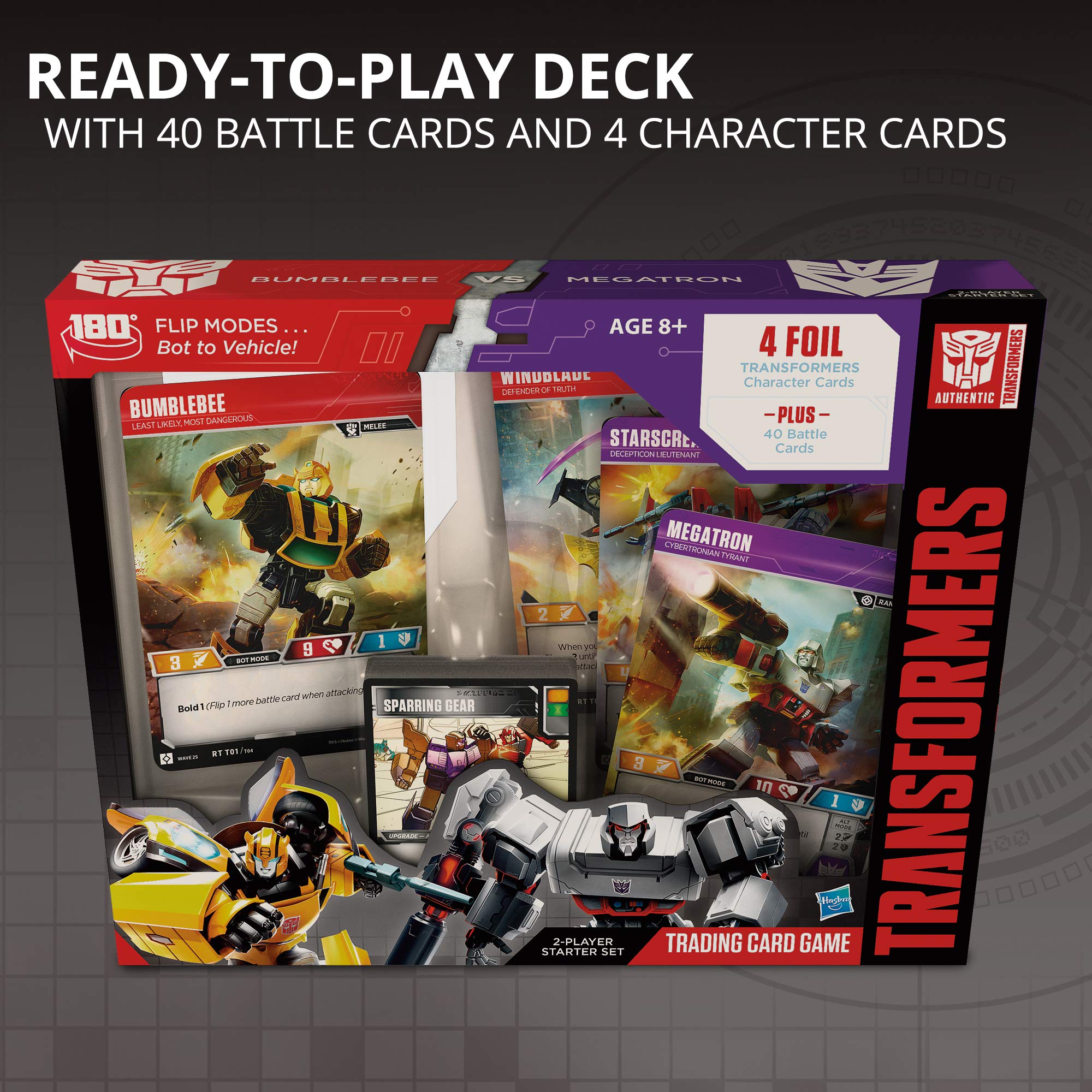 Transformers TCG: Bumblebee Vs. Megatron 2-Player Starter Set | 1 Ready-to-Play Deck | 44 Cards Incl. Bumblebee