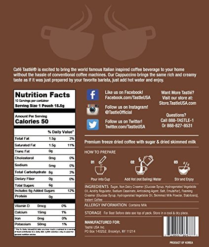 Cafe Tastle Single Serve Coffee, Cappuccino, 120 Count