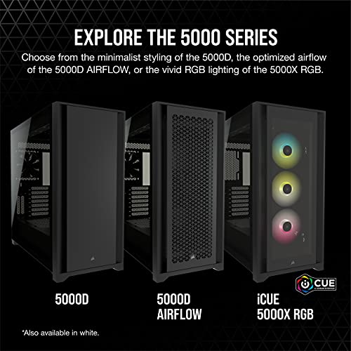 Corsair 5000D Tempered Glass Mid-Tower ATX PC Case - Black