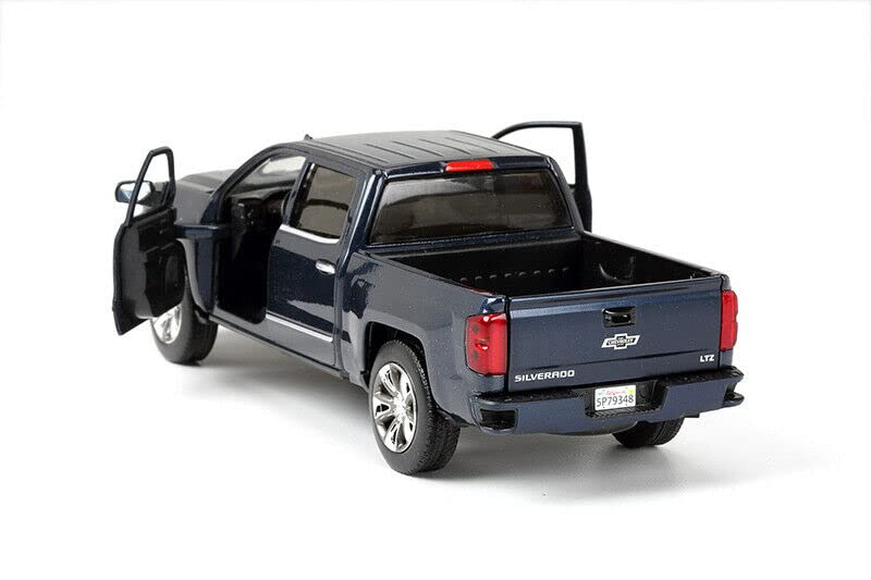 Motormax 79353BL 2018 Chevrolet Silverado LTZ Centennial 100 Years Anniversary Edition Blue 1/27 Diecast Model Car