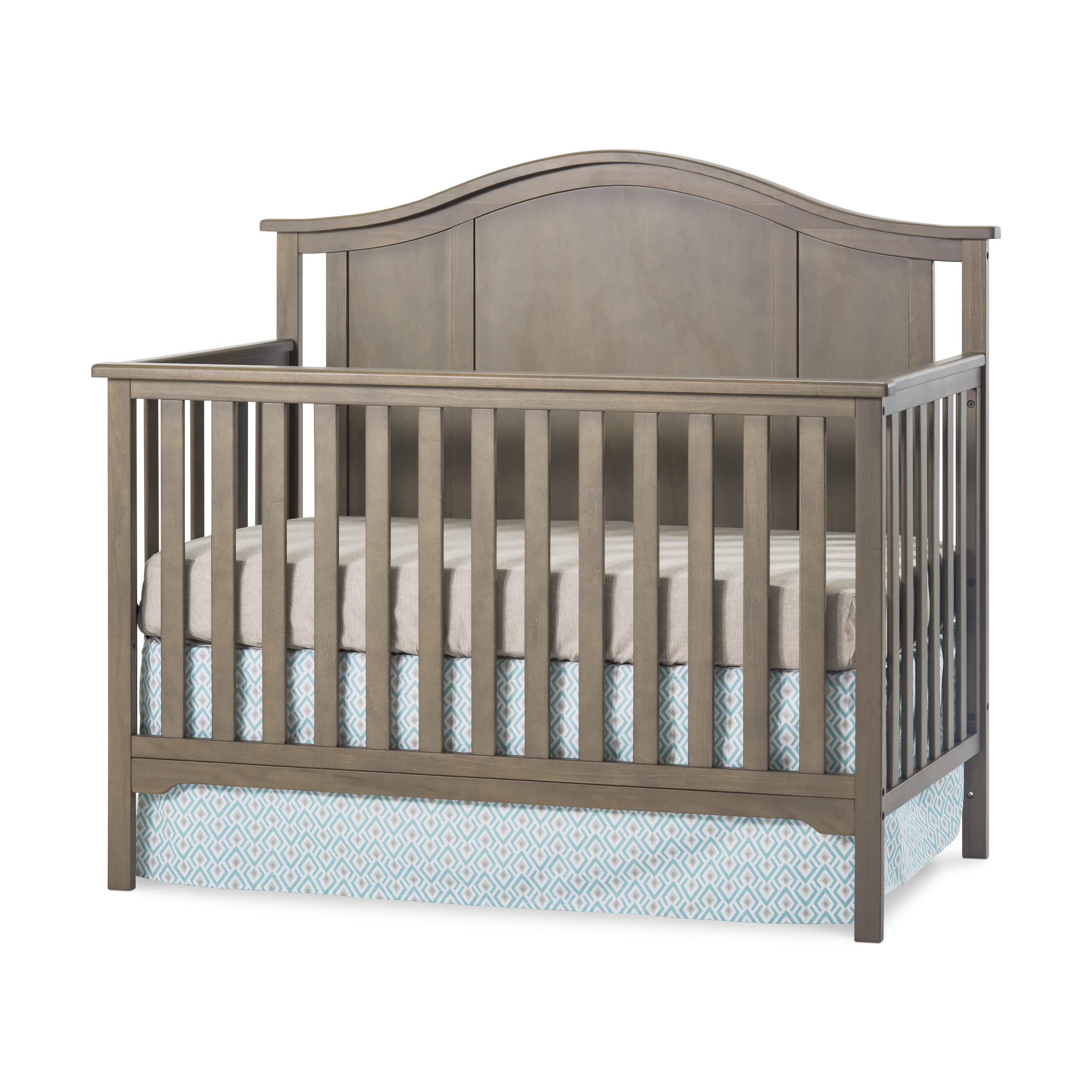 Child Craft Cottage Arch Top 4-in-1 Convertible Crib, Baby Crib Converts to Day Bed, Toddler Bed and Full Size Bed, 3 Adjustable Mattress Positions, Non-Toxic, Baby Safe Finish (Dusty Heather)