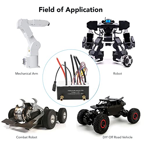 Electronic Speed Controller, Practical Aluminum Alloy Housing High Current Water Cooling ESC 14-84V for DIY