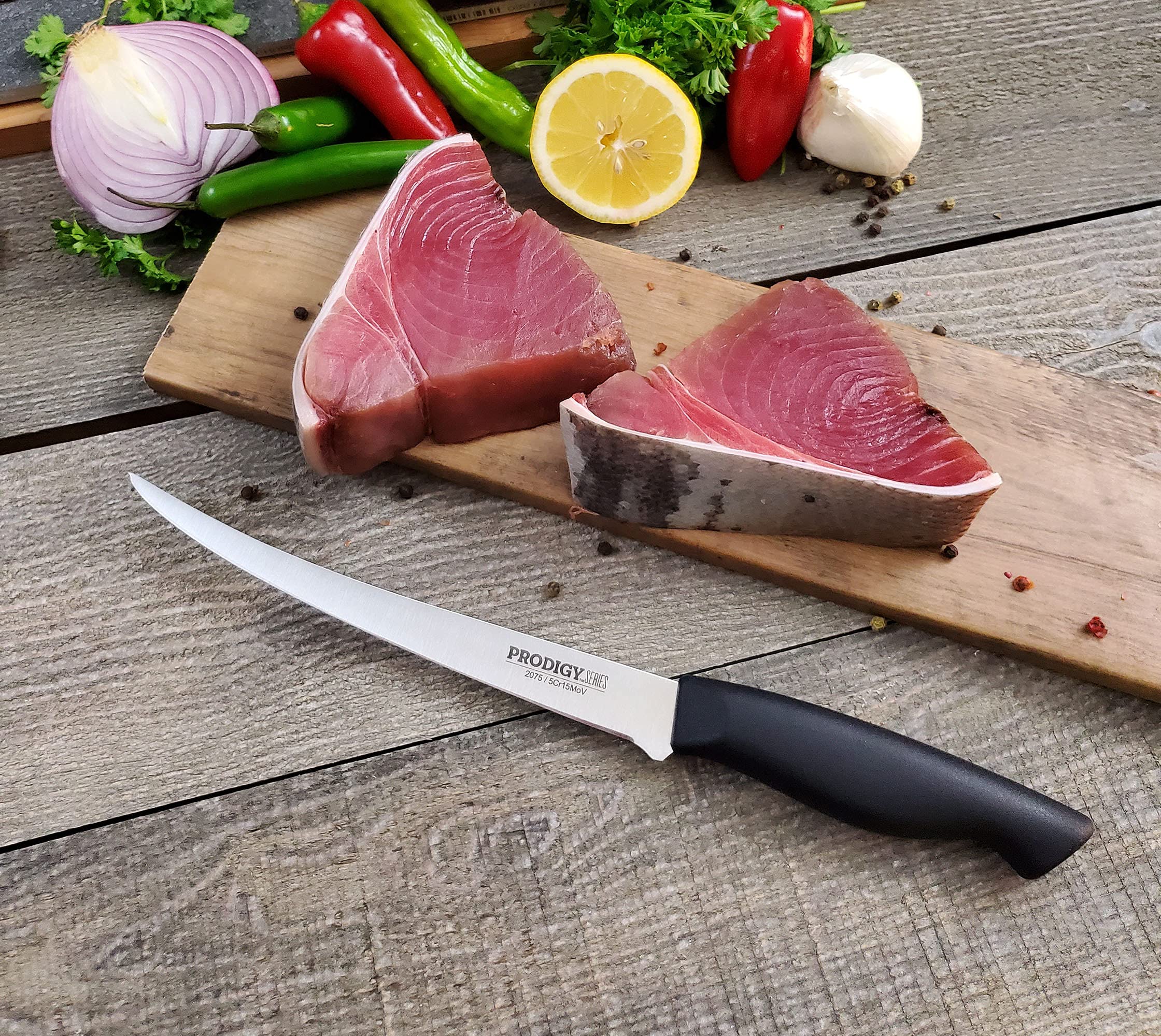 Ergo Chef Prodigy Series Fillet Knife with Flexible, No-Slip Handle, 7.5-Inch