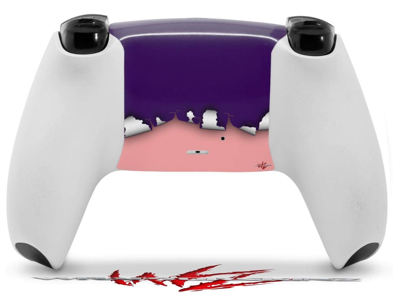 WraptorSkinz Skin Wrap compatible with Sony PS5 DualSense Controller Ripped Colors Purple Pink (CONTROLLER NOT INCLUDED)