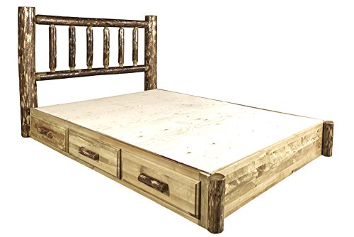 Montana Woodworks Glacier Country Collection Platform Bed with Storage, California King
