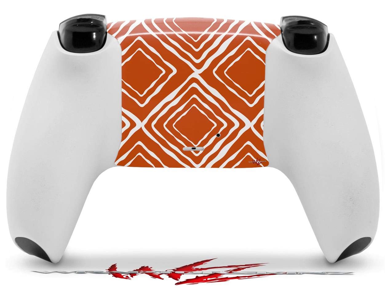 WraptorSkinz Skin Wrap compatible with Sony PS5 DualSense Controller Wavey Burnt Orange (CONTROLLER NOT INCLUDED)