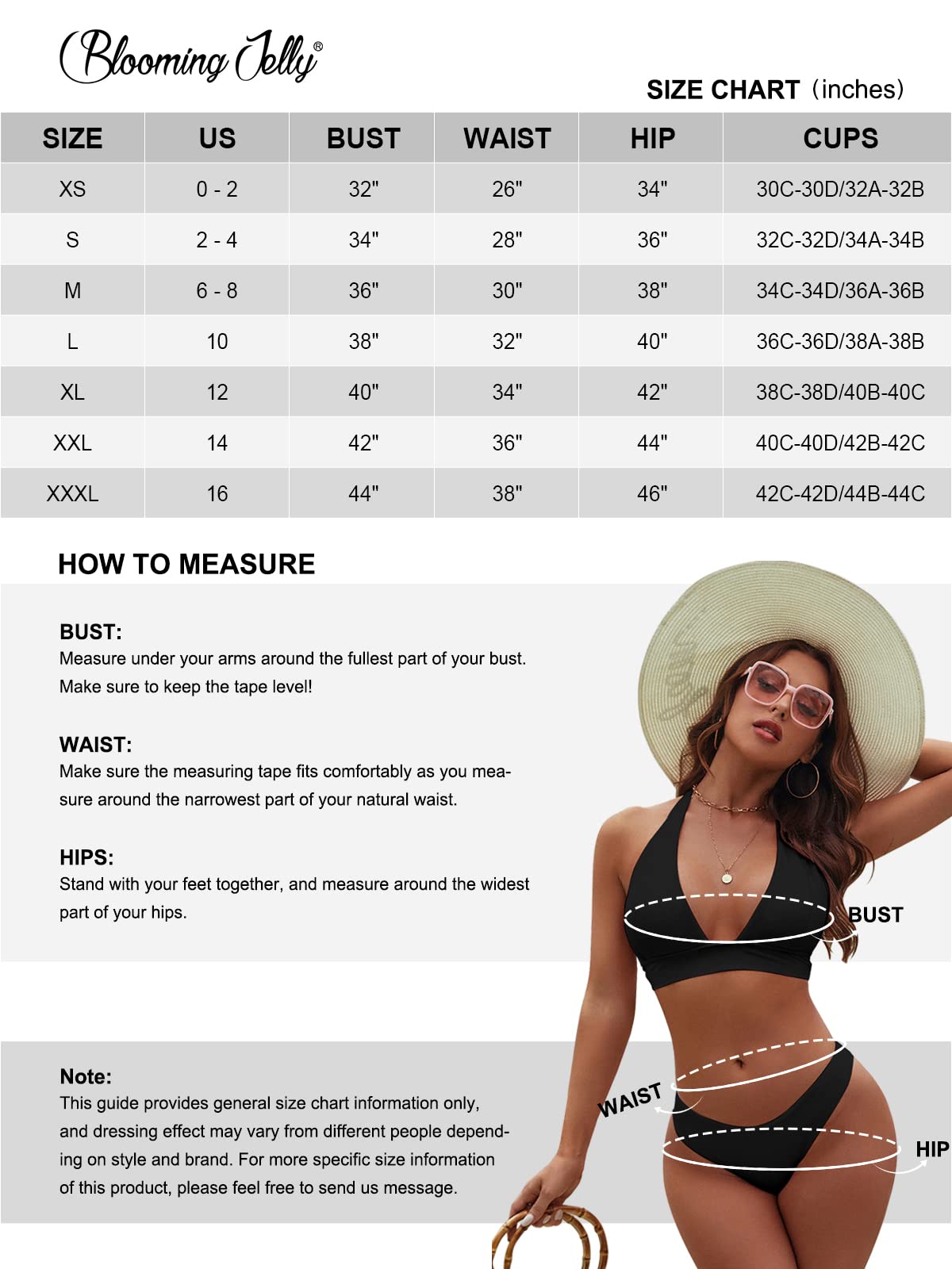 Blooming Jelly Womens High Cut Bikini Sets Sexy Cheeky Two Piece Swimsuit Slimming Halter Flattering Ladies Cute Bathing Suit (Medium, Black)