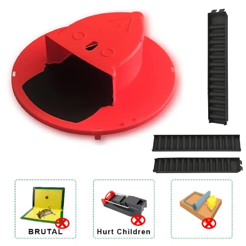 Dishe Mice Trap-Flip N Slide Bucket Lid Mouse,Chipmunk Trap|No See Kill| Humane or Lethal| Door Style| Auto Reset| Multi Catch| in- Outdoor| 5 Gallon Bucket Compatible| Reusable| Treated As Humanely…