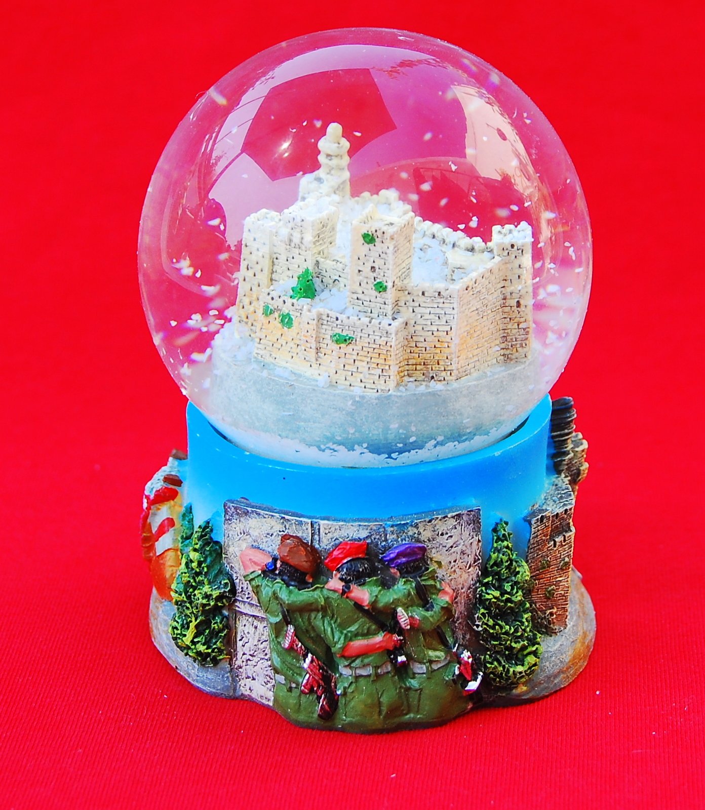 Snowdome Israel City of Jerusalem Snowglobe Holyland Souvenir.The Walls