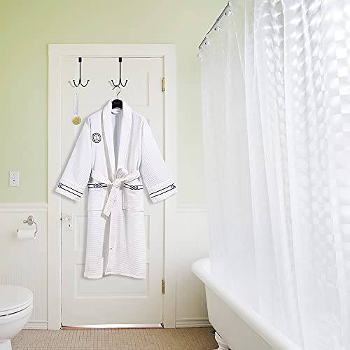 Over The Door Hooks β 4pc Set, Durable Twin Hooks Organizer for for Entryway, Hallway, Living Room, Bath Room and Kitchen - Make tidying up Quick and Easy (4 Pieces, White)