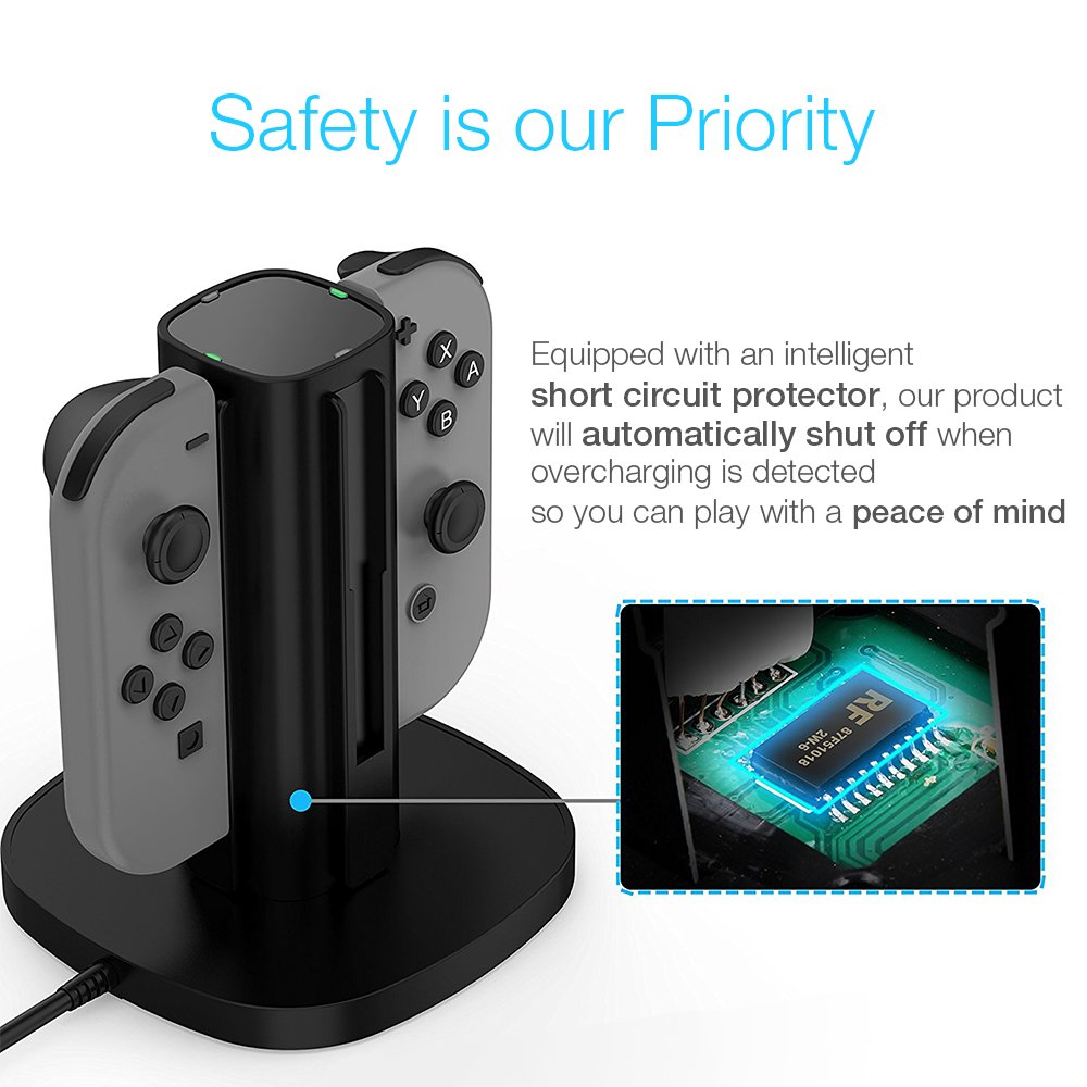 Centeni Joy Con Charging Dock Switch Controller Charger Station for Nintendo Switch 2017& Nintendo Switch OLED Joy-Con