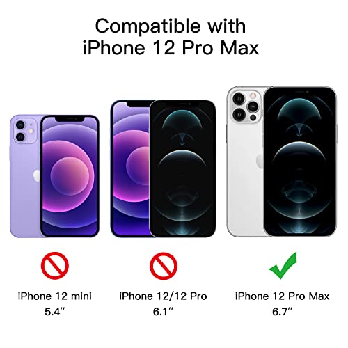 JETech Privacy Full Coverage Screen Protector for iPhone 12 Pro Max 6.7-Inch, Anti-Spy Tempered Glass Film, Edge to Edge Protection Case-Friendly, 2-Pack