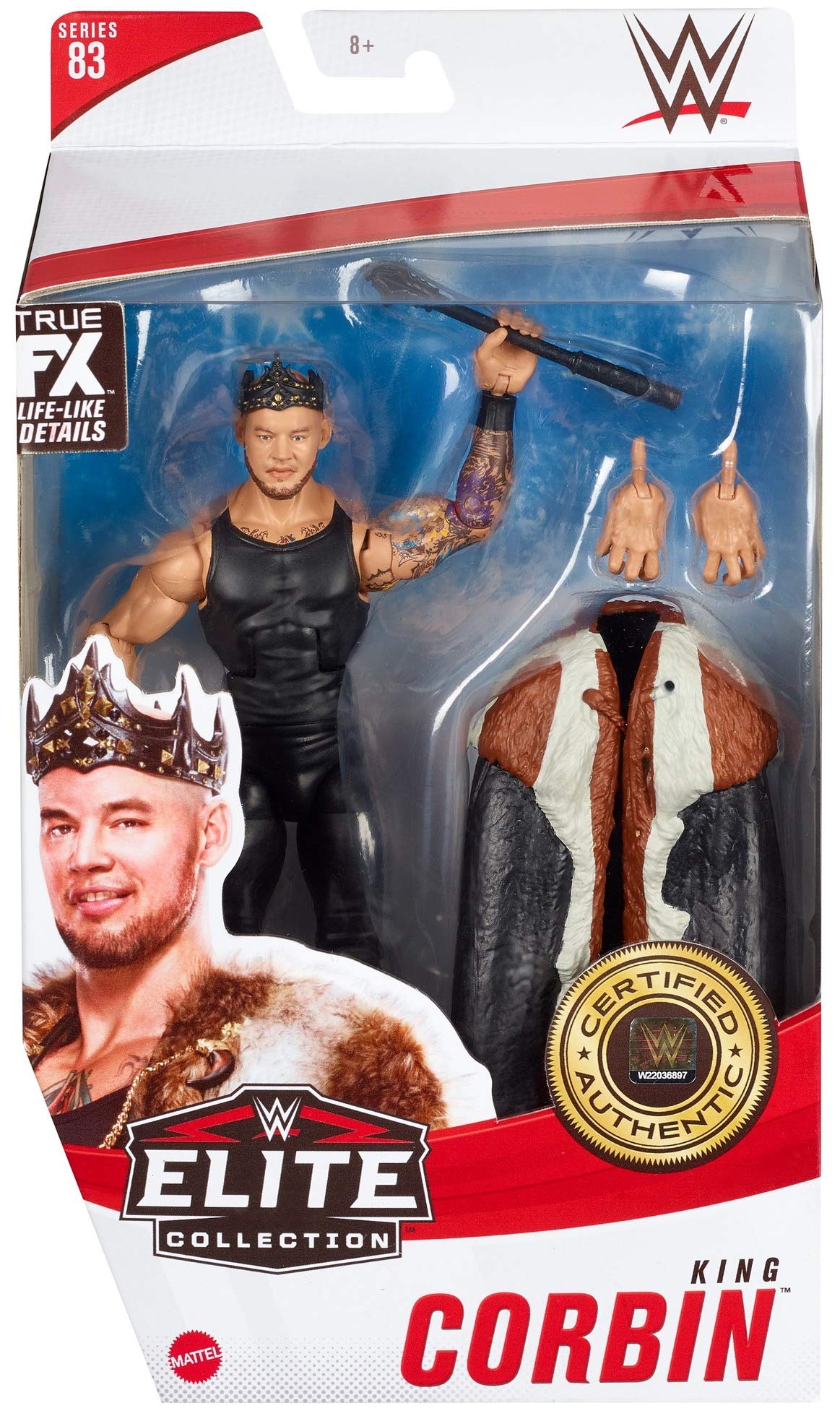 WWE King Corbin Elite Collection Series 83 Action Figure 6 in Posable Collectible Gift Fans Ages 8 Years Old and Up