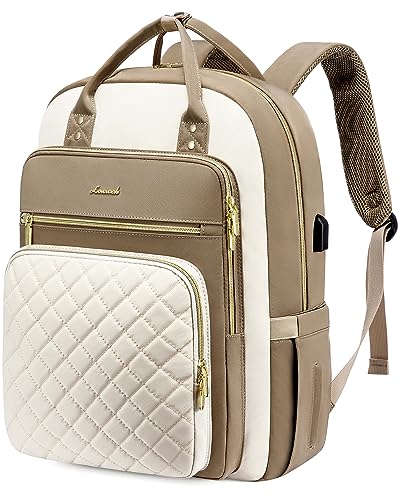 LOVEVOOK Laptop Backpack for Women, Stylish Backpack Purse with USB Port for Travel Work Commuter, Lightweight Casual Daypacks, Nurse Teacher Computer Bag, College Bookbag, Fit 15.6" Laptop