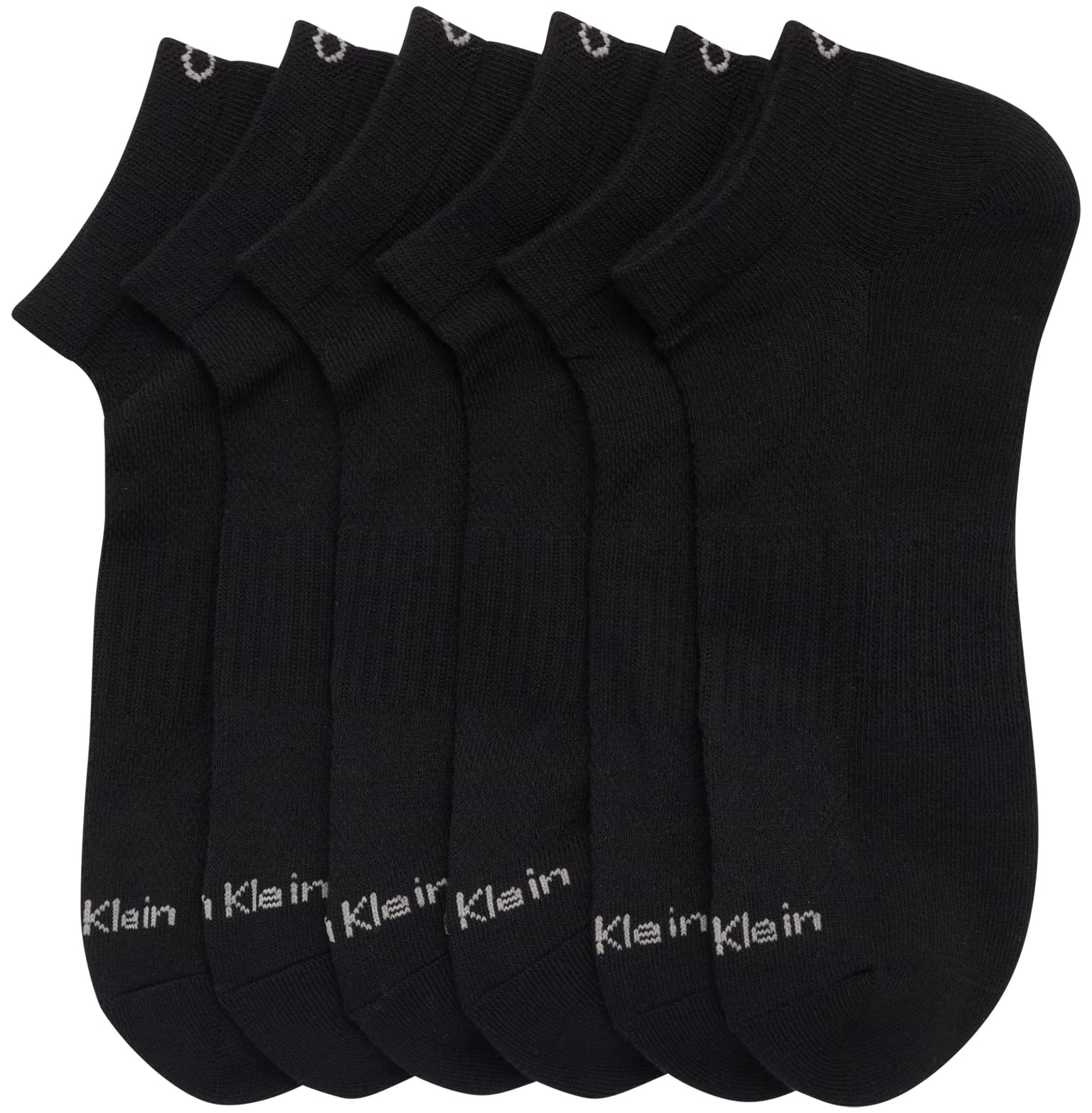 Calvin Klein Men's Socks - No Show Ankle Socks (6 Pack), Size 7-12, Classic Black
