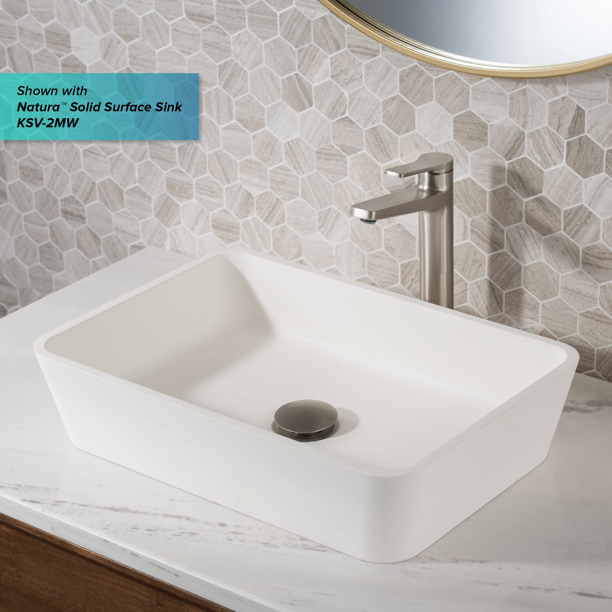 KRAUS Indy Single Handle Vessel Bathroom Faucet in Chrome, KVF-1400CH