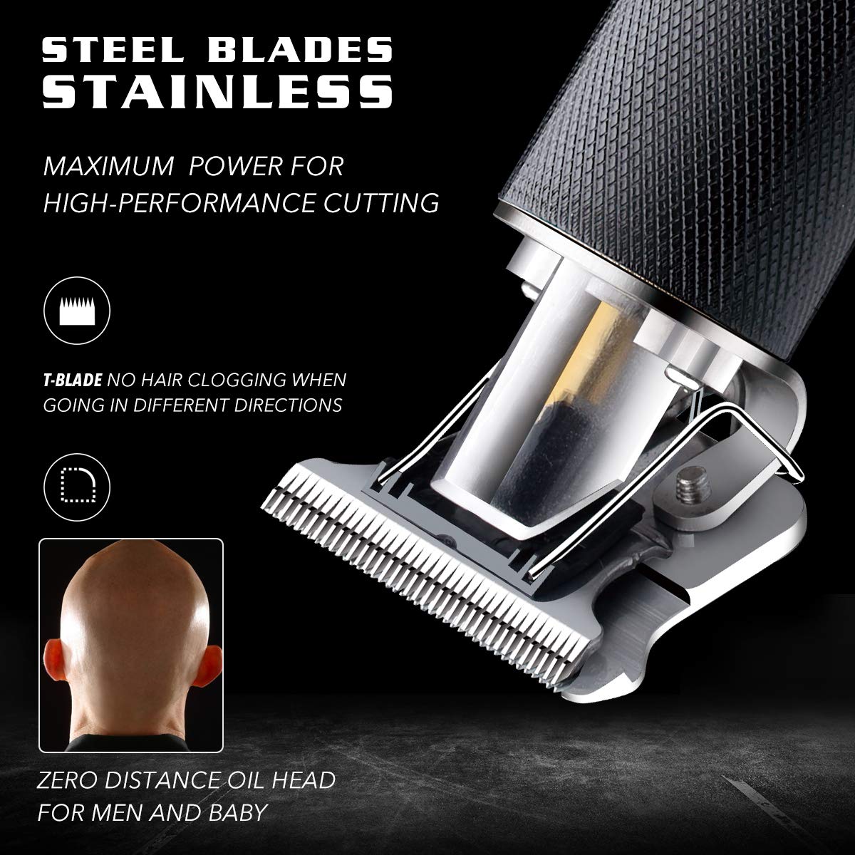 Clippers,Shavers and Trimmer for Men,Sharp Blade -0mm Zero Gapped Trimmer,Hair and Beard Trimmers for Goatee,Barber Clippers Trimmer, Hair Clippers and Trimmer Rechargeable,Carving,Lightweight
