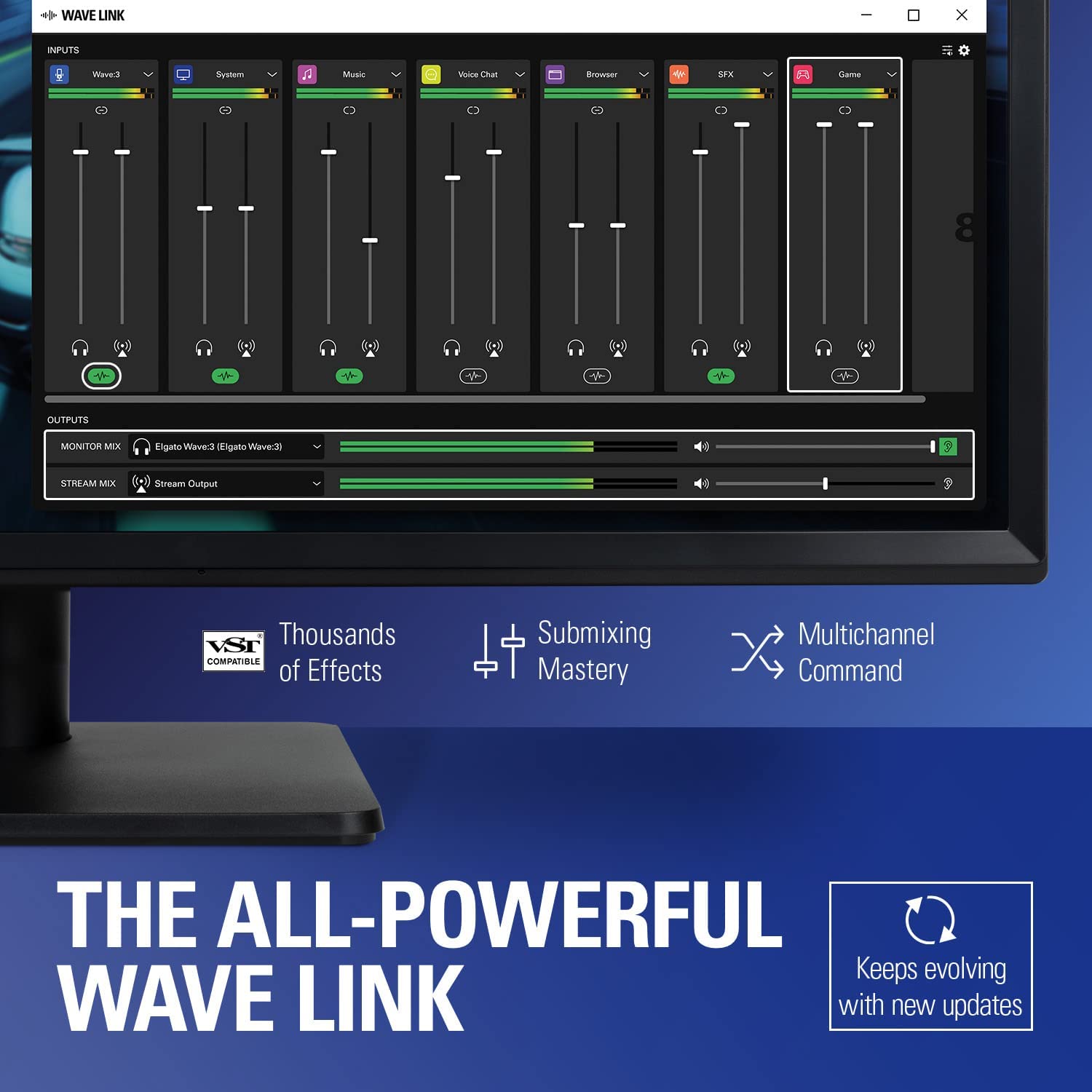 Elgato Wave:3 - Premium Studio Quality USB Condenser Microphone for Streaming, Podcast, Gaming and Home Office, Free Mixer Software, Sound Effect Plugins, Anti-Distortion, Plug ’n Play, for Mac, PC
