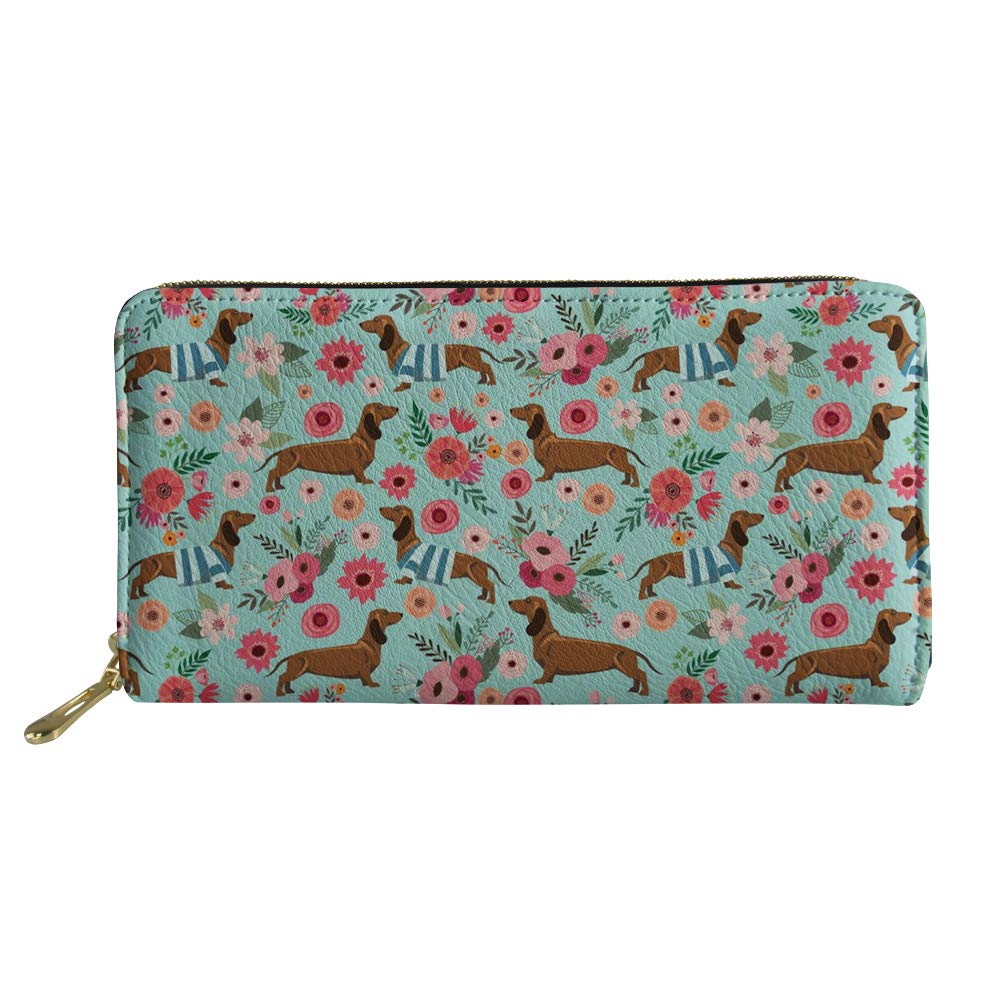 Tupalatus Women Girl Lady Purse Card Holder Pet Dog Unique Soft Waterproof Long Trip Bag Handbag for Birthday Christmas Gift