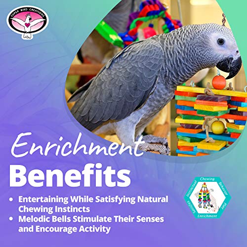 Super Bird Creations SB399 Woodpile Bird Toy, Large Bird Size, 11β x 7β x 7β