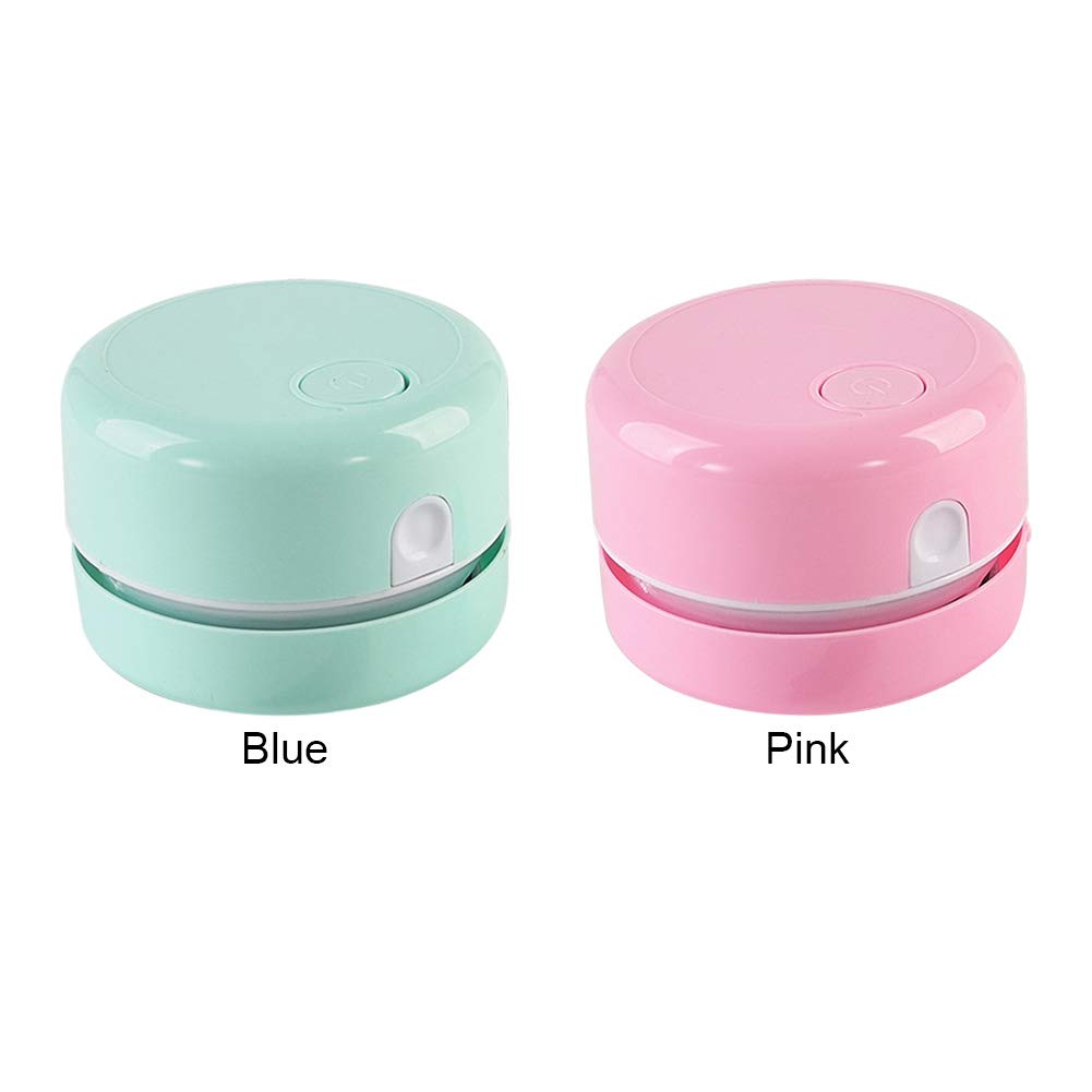 CALIDAKA Desktop Vacuum Cleaner Mini Table Dust Crumb Vacuum Cleaner Portable Cordless Cleaner Sweeper 360º Rotatable Multifunction Cleaning for Home Office Cars Computer Pet Hairs