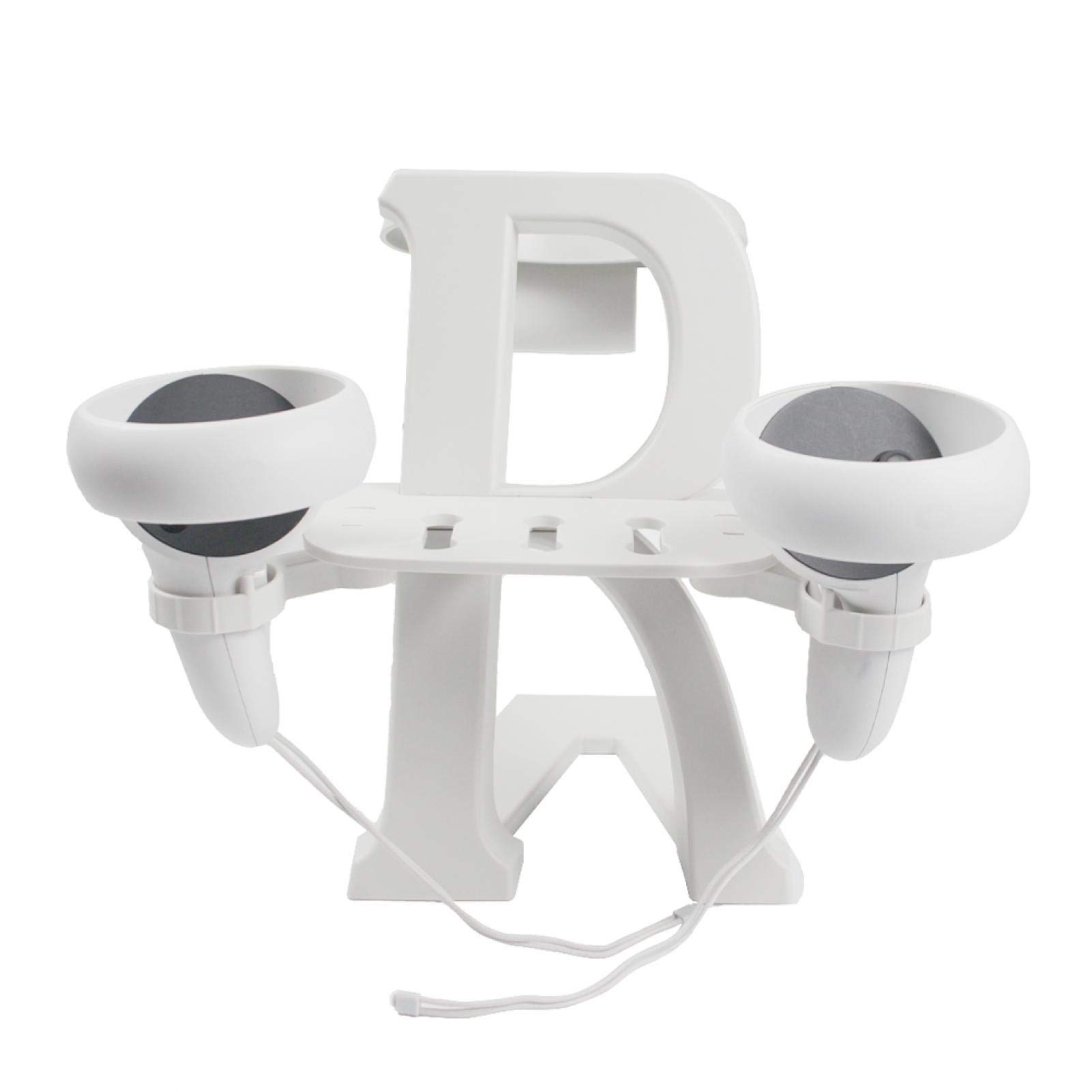 CALIDAKA VR Stand for Oculus Ques t 2, Portable VR Headset Holder Durable VR Headset Holder VR Controller Display Stand with Game Controller Holder for Oculus Ques t 1/2 (Only Stand)