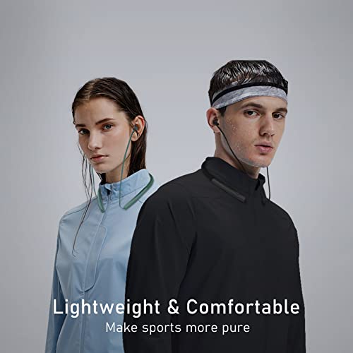 Mosonnytee Neckband Bluetooth Headphones Wireless Earphones Around The Neck Bluetooth Headphones with Microphone Comfortable Bluetooth Earbuds Neckband with 18-Hours playtimes