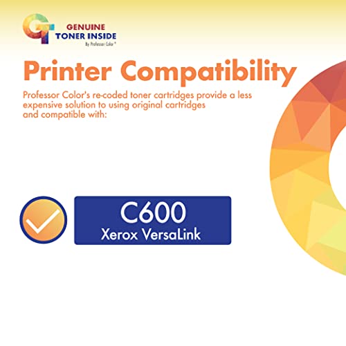 Professor Color Re-Coded OEM Toner Cartridge Replacement for Xerox VersaLink C600 | 106R03918 - Extra High Yield Yellow (16,800 Pages)