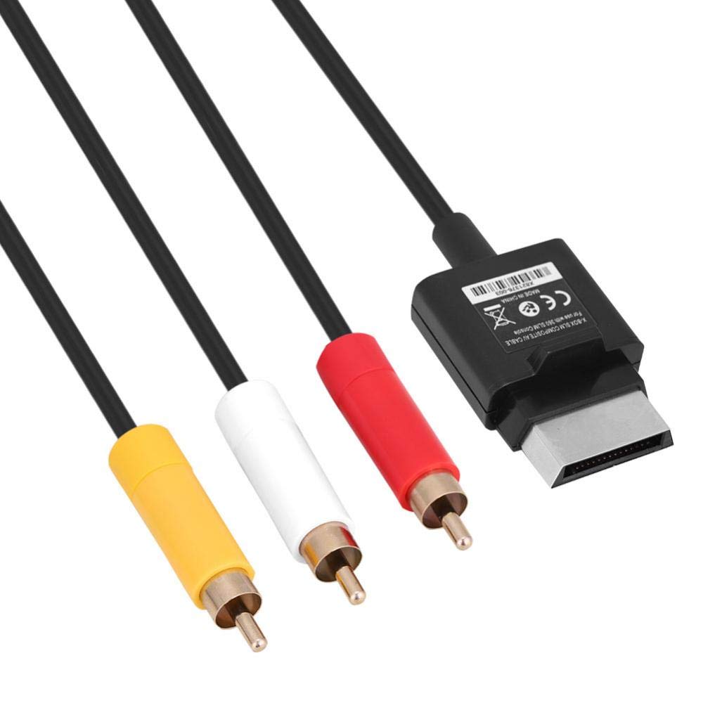 TV AV Cable Wire, 1.8M Component ABS Cord AV Cable Audio Video Cord for 360 Slim Replacement
