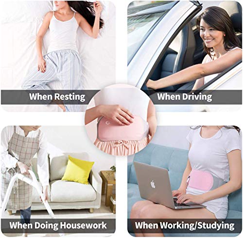 Portable Electric Heating Pad,Lower Back Pain Relief USB Warming Waist Belt,3 Temperature Settings with Auto Shut Off