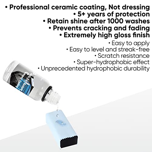 Plastic Restorer -Professional Car Trim Restore Ceramic Coating, Plastic Refreshing Coat Kit,Not a Dressing,1000 Washes,Plastic Protects & Renew,30ml