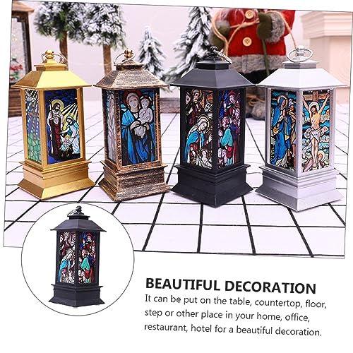 NOLITOY 3pcs for Globe Simulated Outdoor Snow Party Without Snowing Lighted Lights Lanterns Supplies Lighting Glittering Oil Christmas Candle Light Halloween Handheld Night Nativity