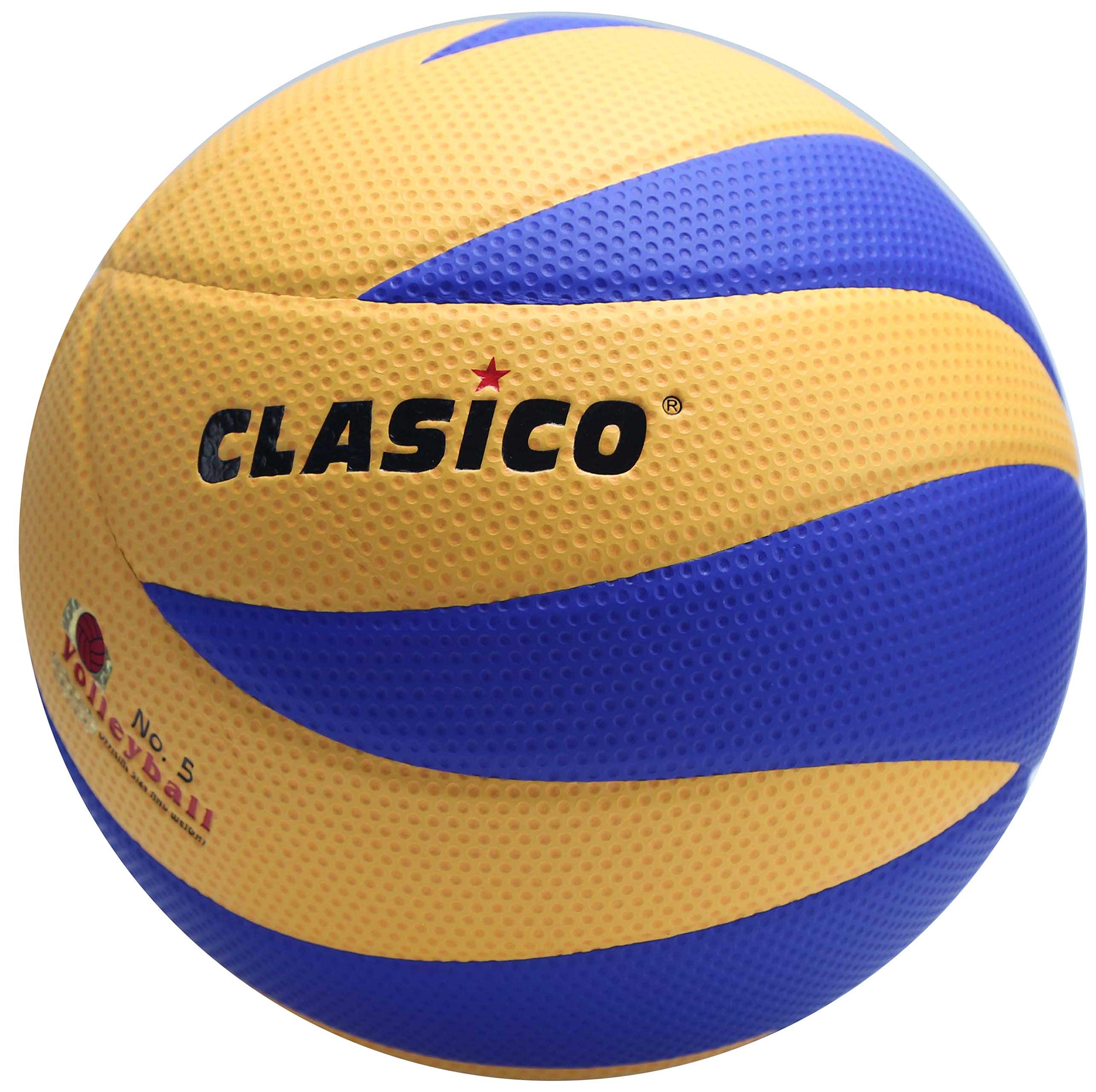 CLASICO Super Soft Touch Janpan Material Volleyball Ball Micro Fabric Size 5 Laminated Indoor Practise & Outdoor Training for Junior/Adults Upgrade Package with Free Charge Pump & Needles Included