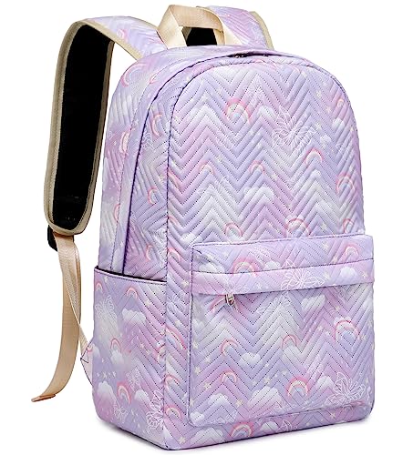 JIANYA Backpack for School Girls Backpacks Kids Backpack with Lunch Box Lightweight Bookbag School Bag for Preteen Girl