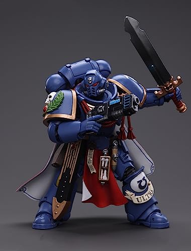 HiPlay JoyToy Warhammer 40K ltramarines Primaris Captain with Power Sword and Plasma Pistol 1:18 Scale Collectible Action Figure