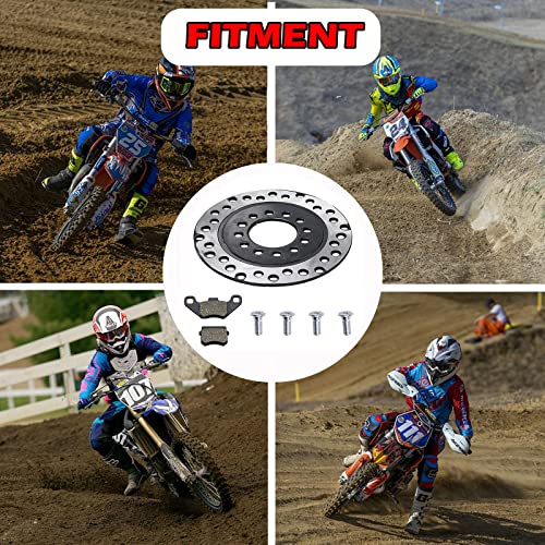PRO BAT 158mm/6.22" Rear Front Brake Disk Rotor+Brake Pad for 50cc 70cc 90cc 110cc 125cc Chinese Quad Taotao Boulder B1 Coolster 3050HD ATV Kids Four Wheeler