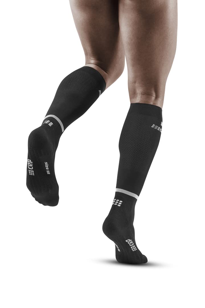 CEP Men's Tall Running Compression Socks 4.0 | Athletic Long Performance Socks, Black, Men, IV