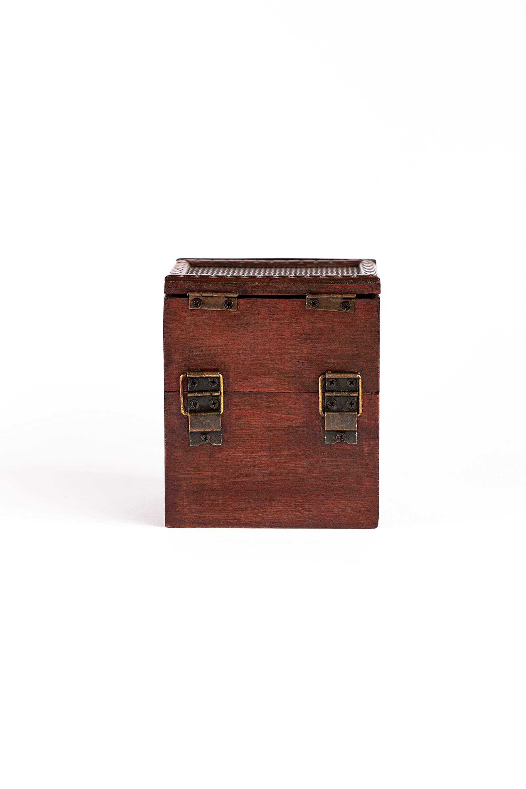 KakapopoTCG Elven Vault (Chainmail) Wood Deck and Counter Box Protector Sleeve Storage Trading Cards TCG MTG Magic FaB YGO EDH Commander Box FaB TCG PTCG Dice Box DnD Spell Box