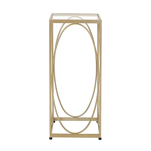 Christopher Knight Home Bennion End Table, Champagne Gold + Clear