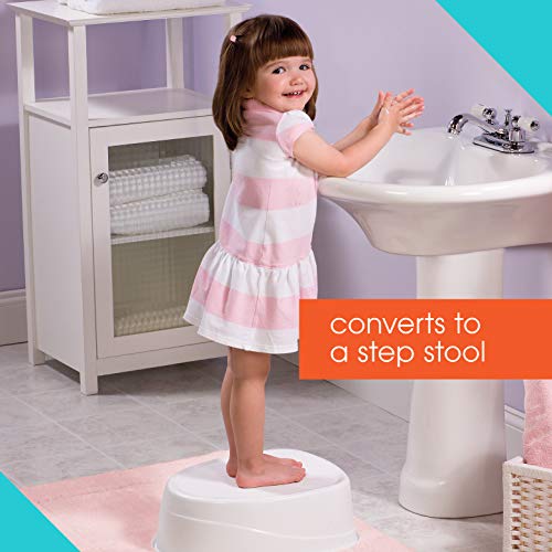 Summer Step by Step Potty, Pink - 3-in-1 Potty Training Toilet - Features Contoured Seat, Flushable Wipes Holder and Toilet Tissue Dispenser, 13x9.5x15.5 Inch (Pack of 1)